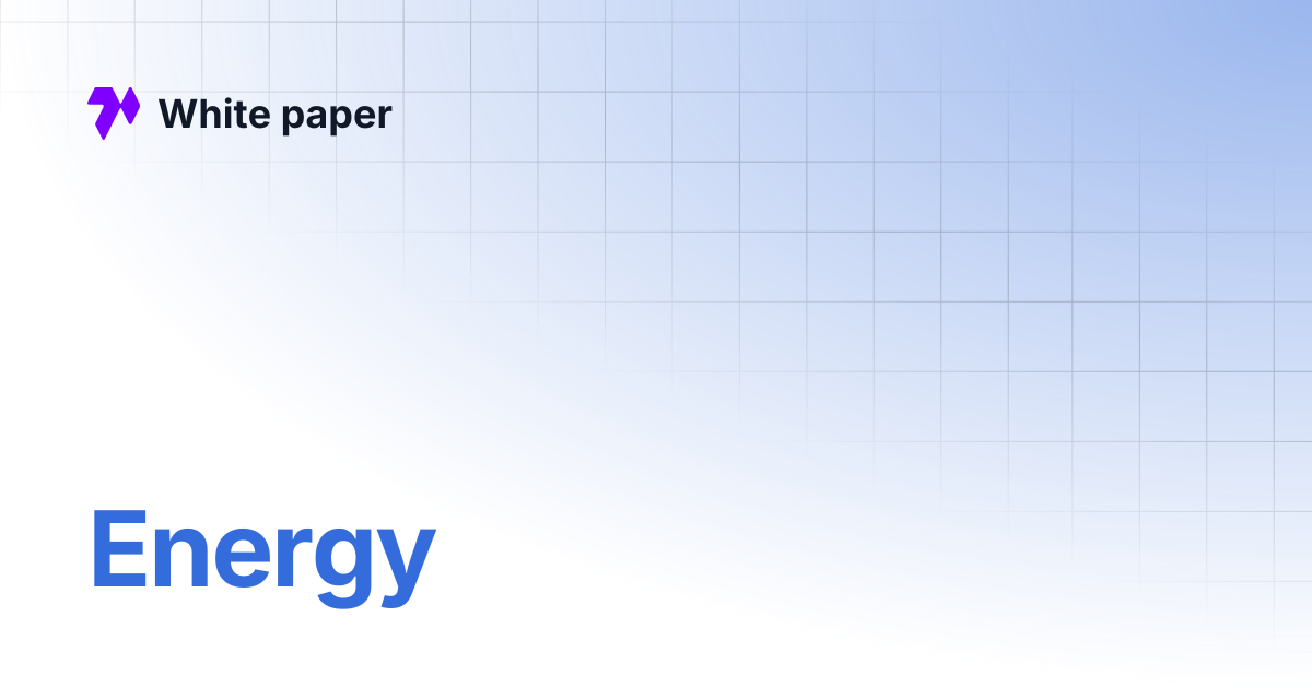 Energy | White paper